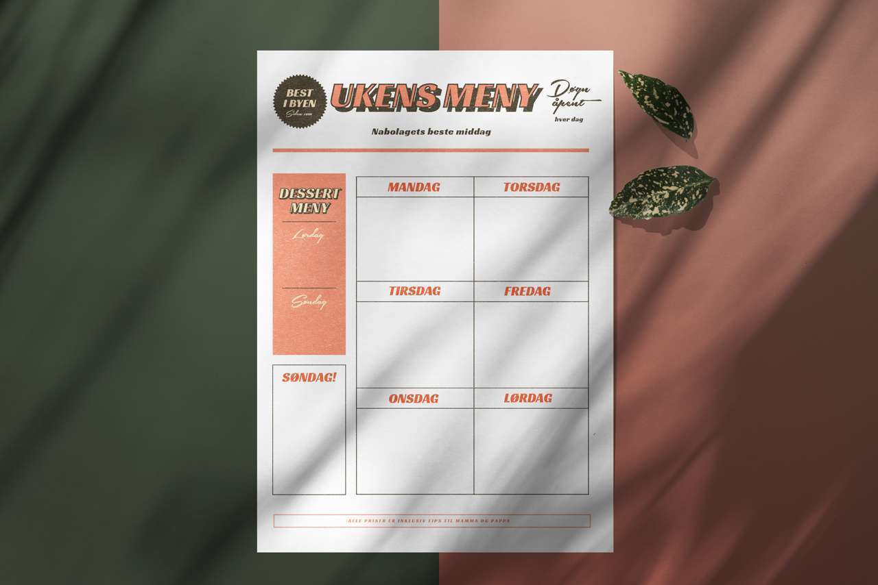 Ukesmeny retro planlegger » NAMELESS